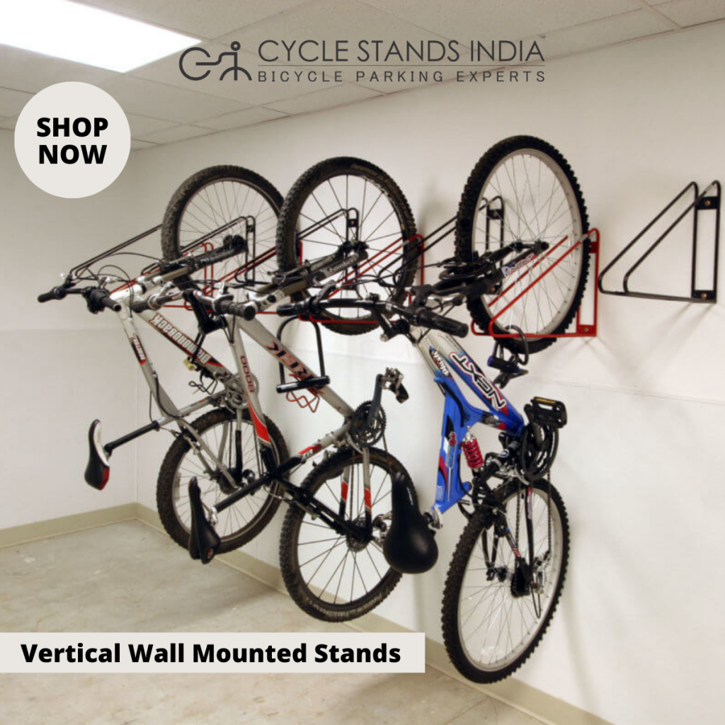 Wall Mount Bike Rack - Pack of 02 - Cycle Stands India